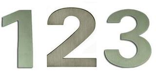 Stainless Steel Numerals | House Numbers | Front Door Furniture